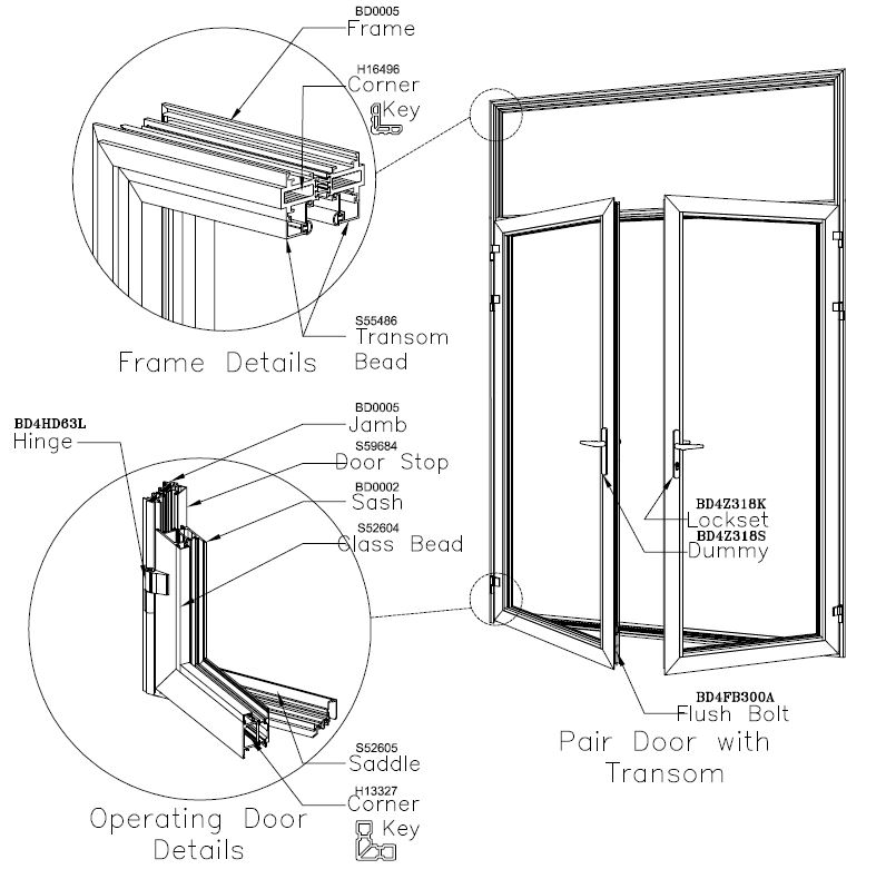 BD325 BALCONY DOOR PROFILE – GAMCO