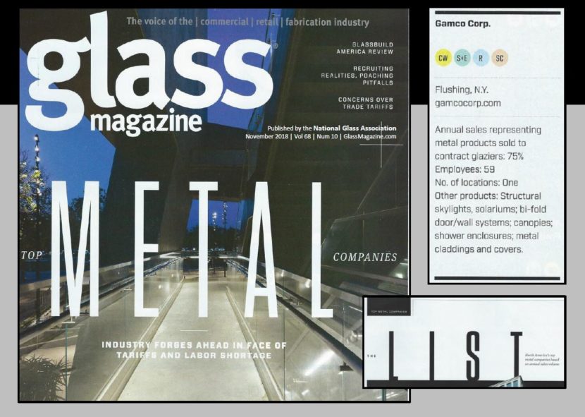Gamco Corporation Ranks Among Top 40 Architectural Metal Companies in ...